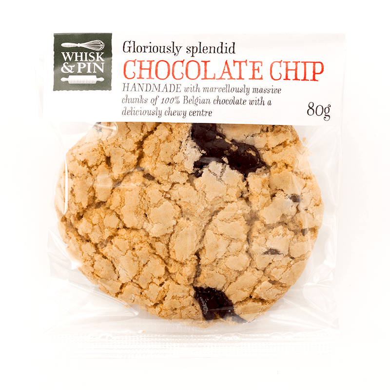Chocolate Chip Cookies 80g (12 per carton) | Whisk & Pin